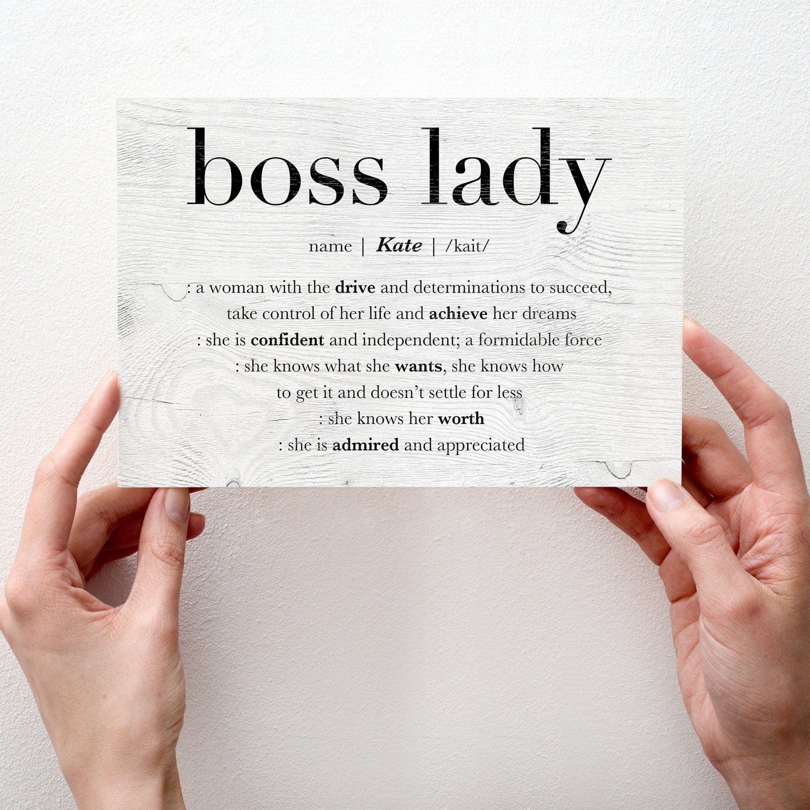 Personalized Boss Lady Card PRINTABLE Girl Boss Babe Card - Etsy