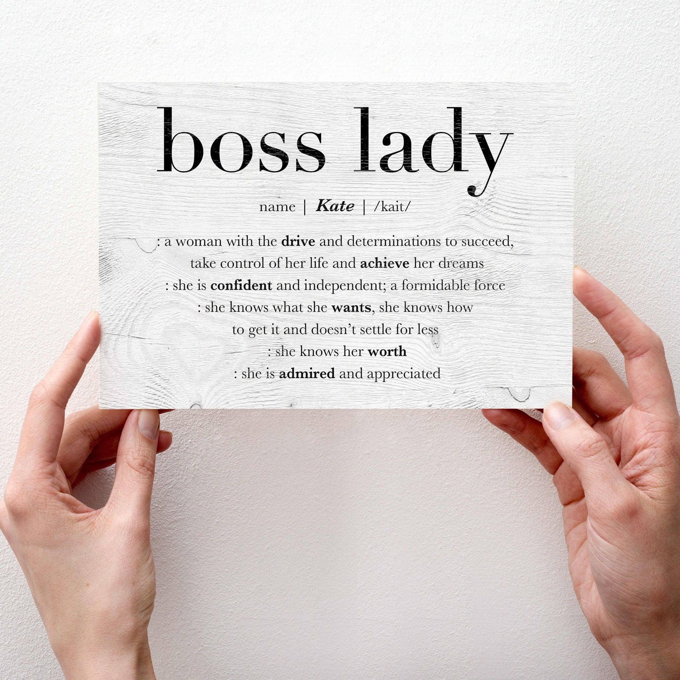 Personalized Boss Lady Card PRINTABLE Girl Boss Babe Card - Etsy