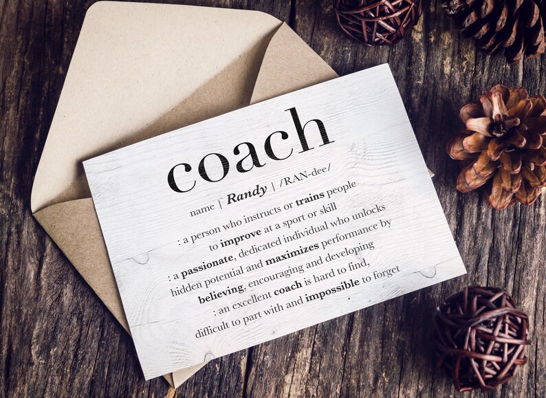 Personalized Basketball Coach Card Custom Mentor Thank You | Etsy