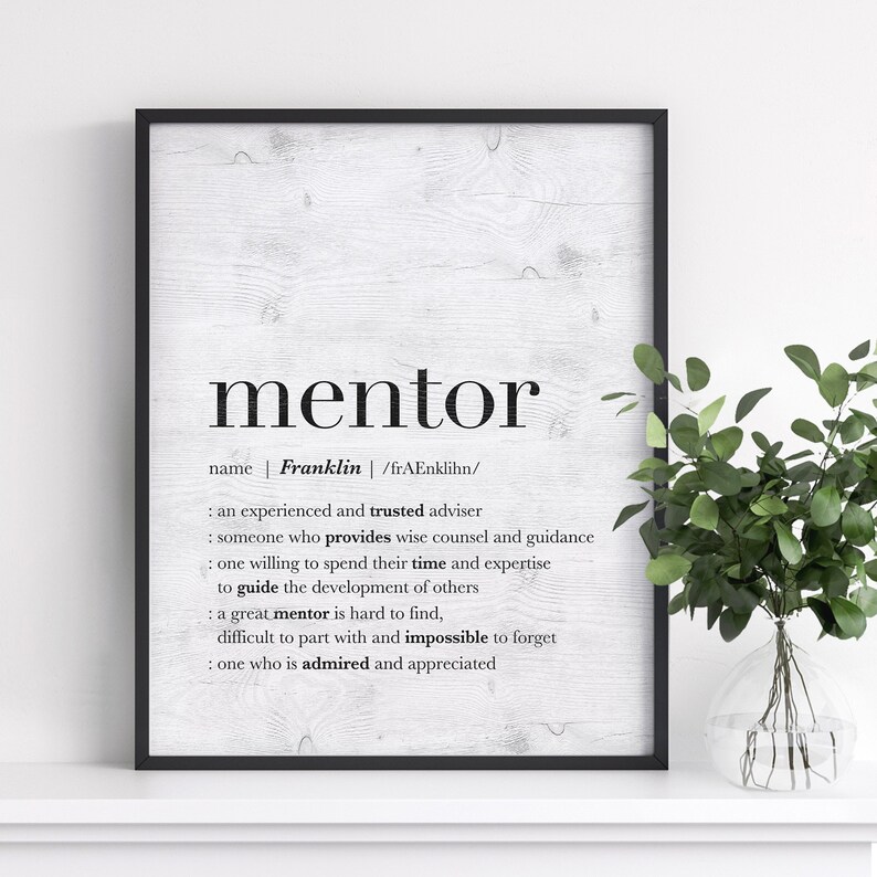 Personalized Gift for Mentor PRINTABLE Thank You Mentor Sign - Etsy