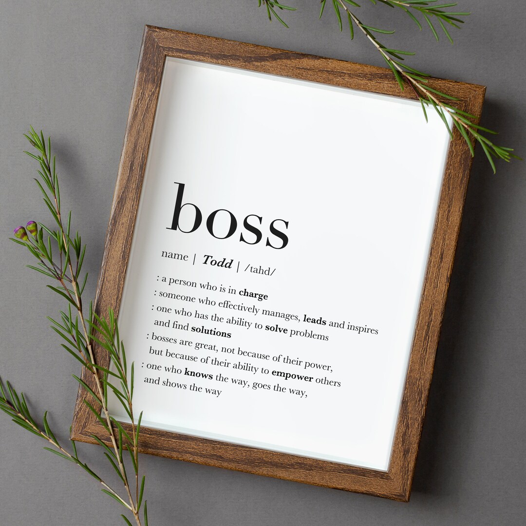 Custom Boss Gift PRINTABLE, Bosses Day Gifts for Men, Boss Gift for Her ...