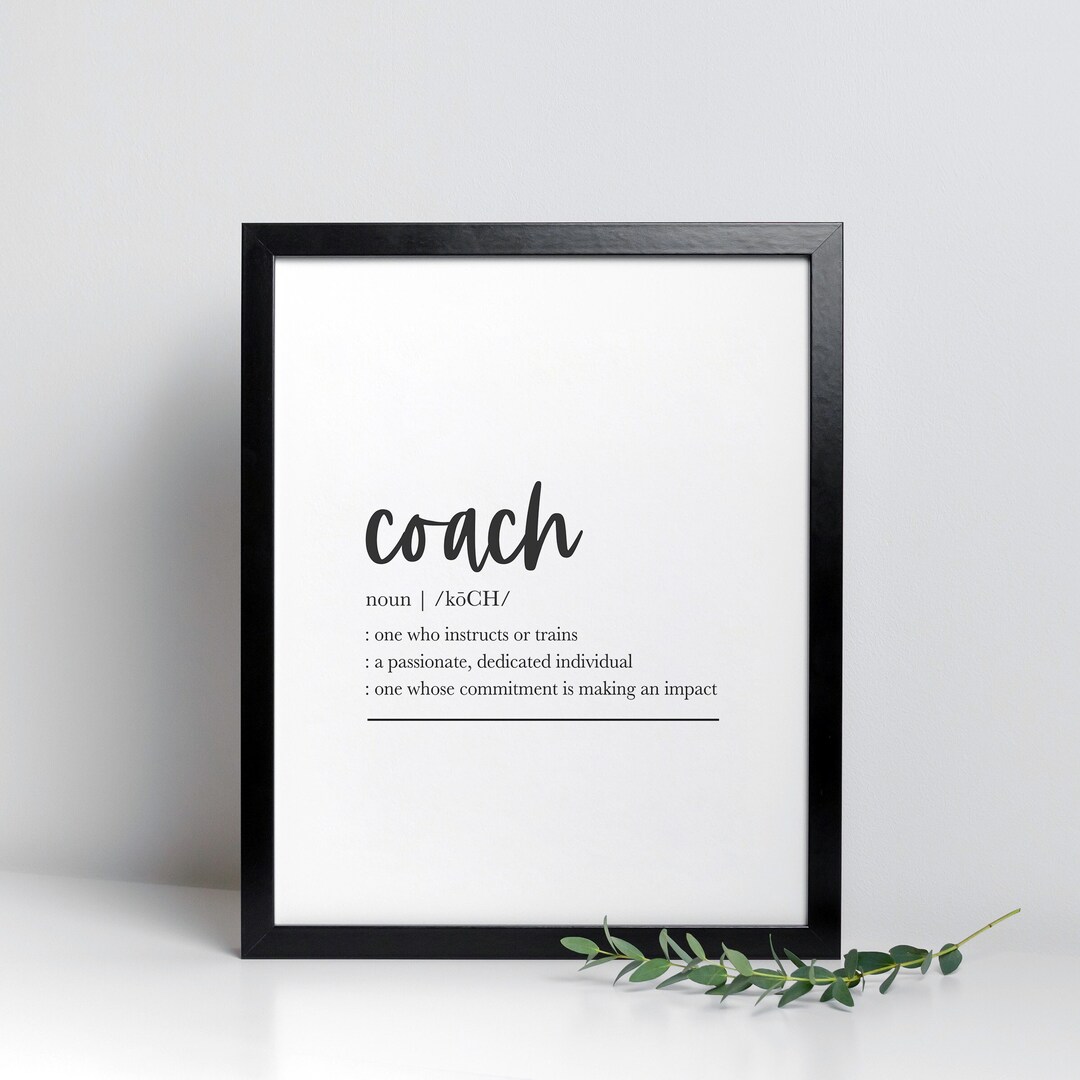 INSTANT DOWNLOAD Coach Definition PRINTABLE, Baseball Coach Gifts ...