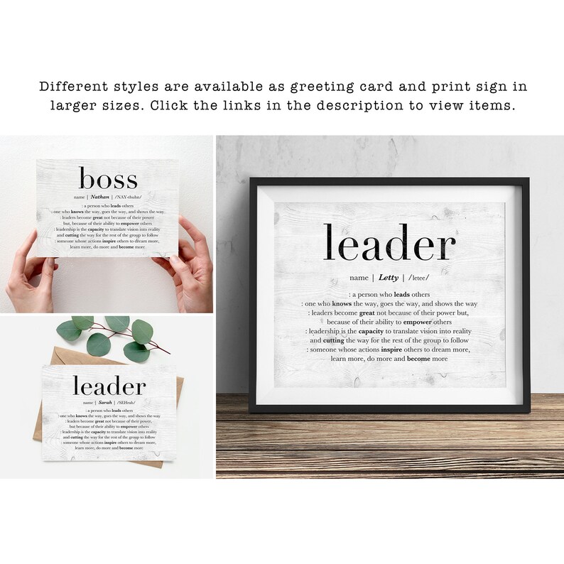 Leadership Gifts Thank You Boss Card Boss Gifts for Men - Etsy