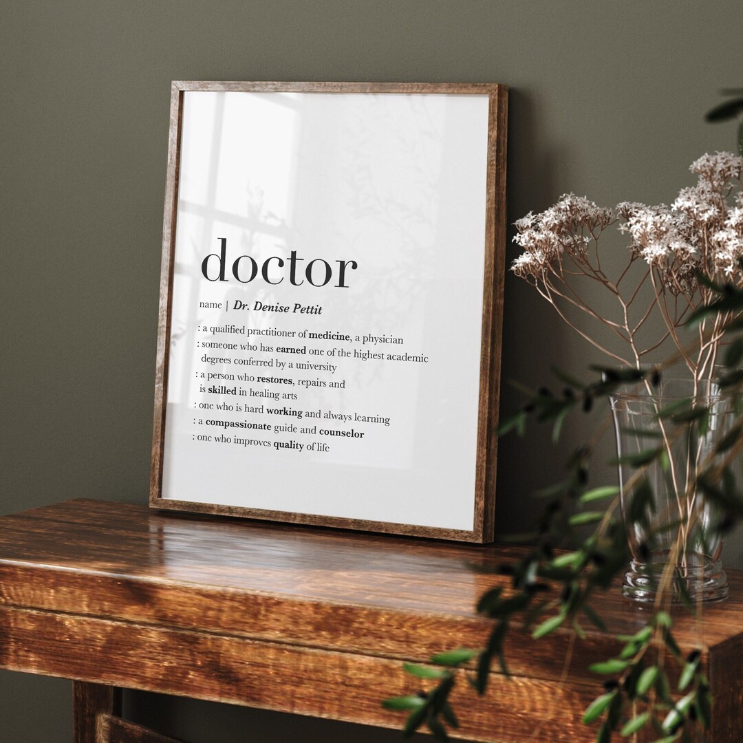 FRAMED Doctor Gift, Custom Doctor Retirement Gift, Med Doctor ...