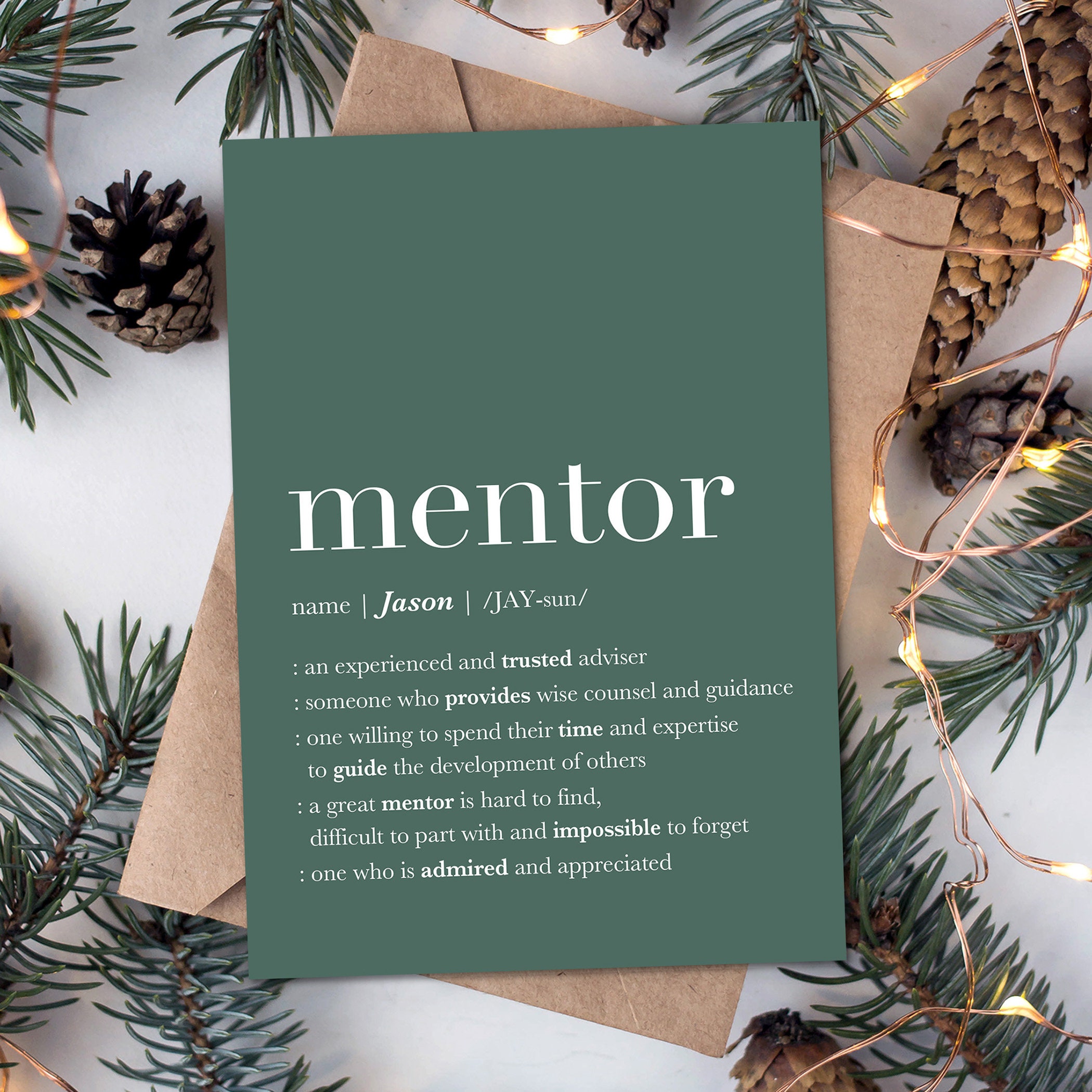Custom Mentor Thank You Card PRINTABLE Mentor Gift for - Etsy