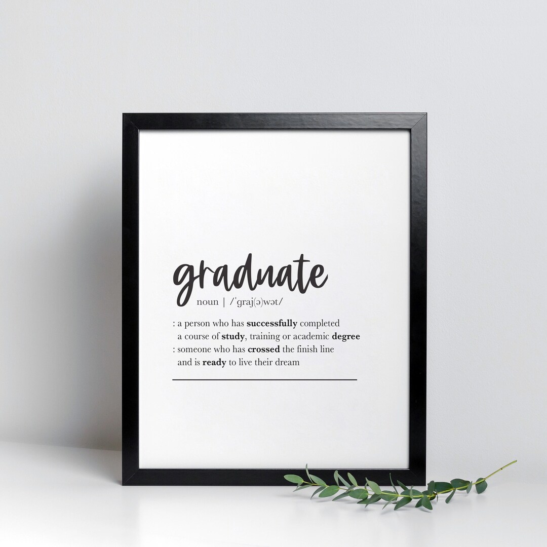 Graduate Definition Print: Class of 2024 Graduation Sign (digital ...