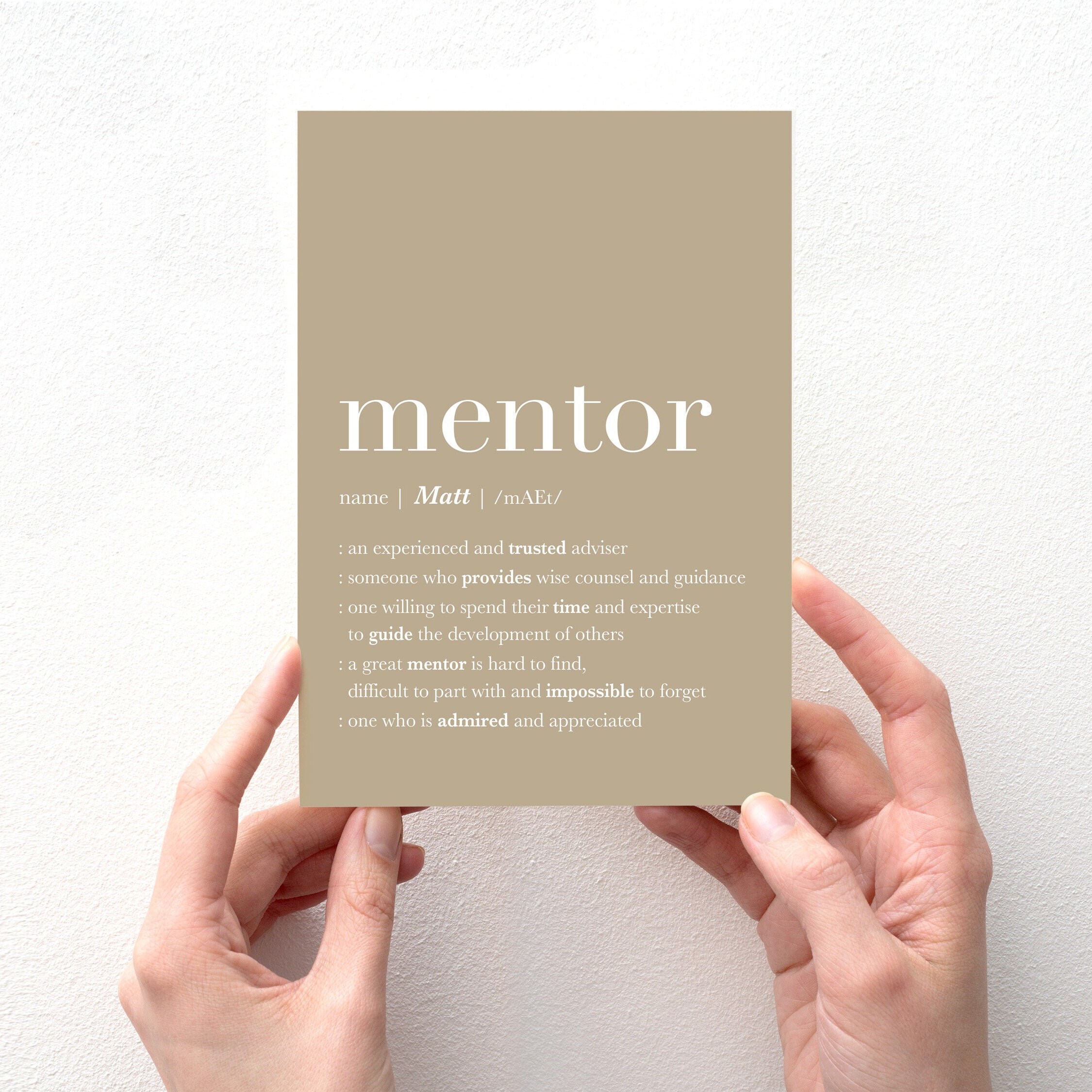 Custom Mentor Thank You Card PRINTABLE Mentor Gift for - Etsy