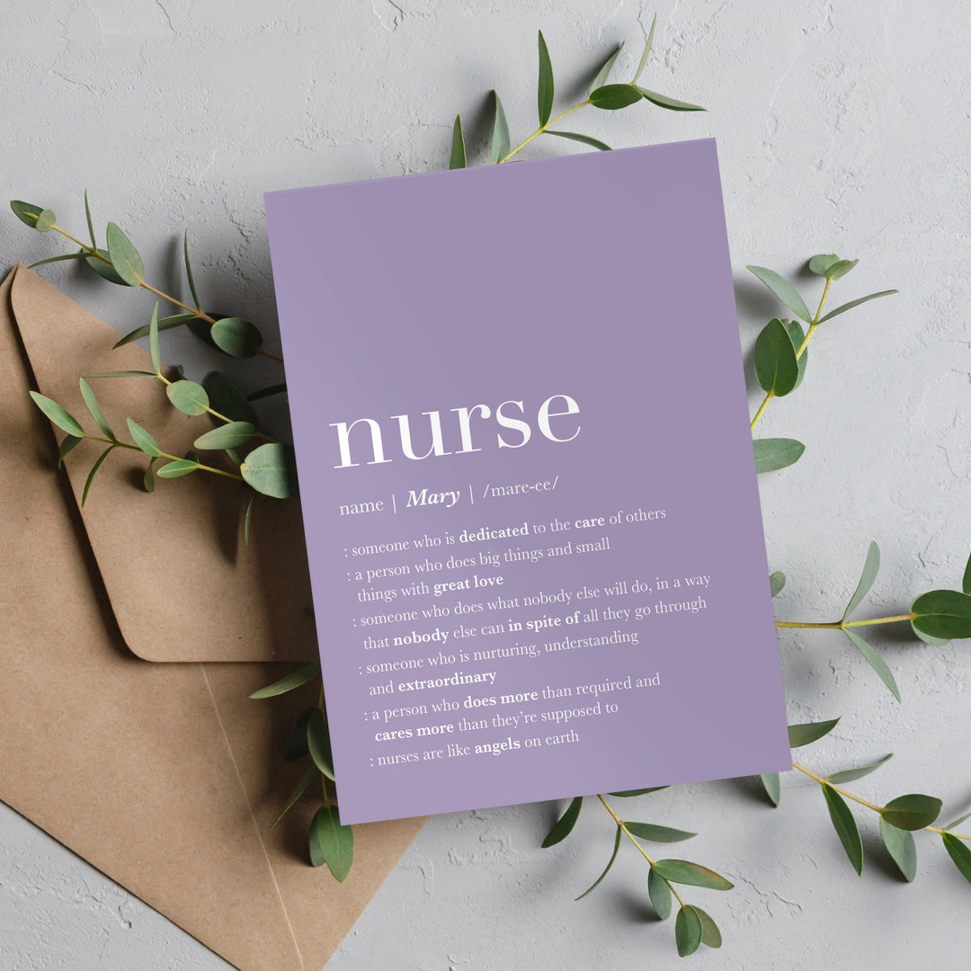 Custom Nurse Card, Nurses Week Gift, Retirement Thank You Cards for ...