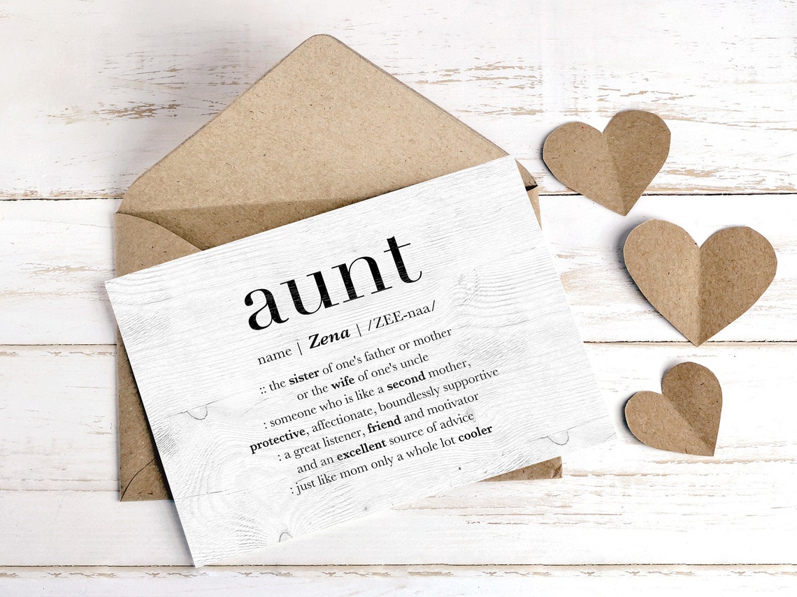 Personalized Gift for Aunt Aunt Card Gift for Aunt Aunt - Etsy