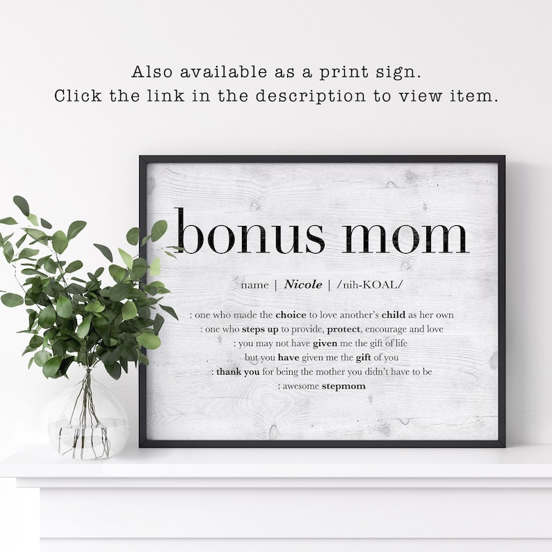 Mothers Day Card For Stepmom Stepmother Birthday Card Custom Etsy