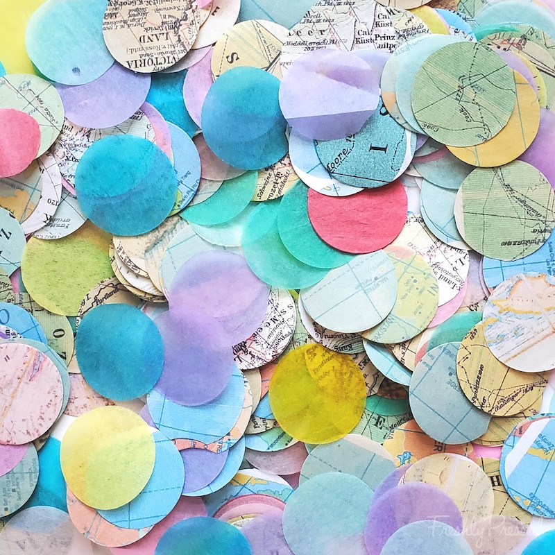 Map Confetti - Etsy