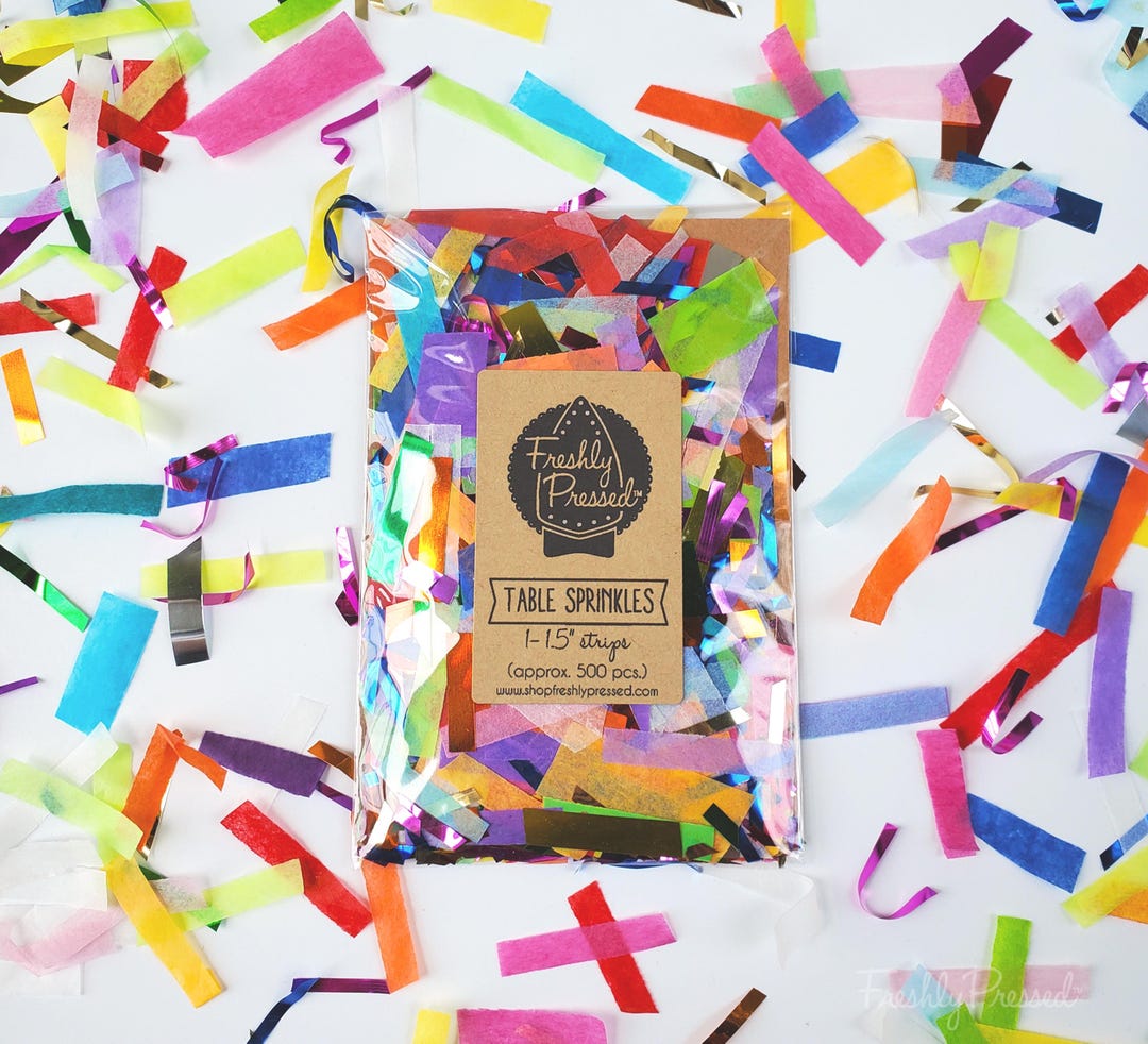 Rainbow Confetti Table Sprinkles, Metallic Party Decorations (1NRB1-10 ...