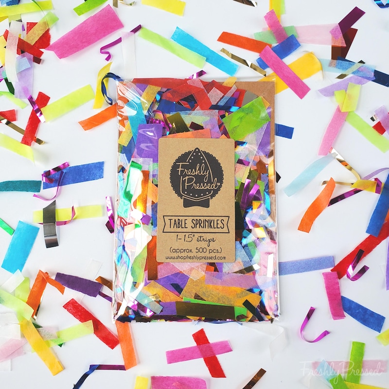 Rainbow Confetti Metallic - Etsy