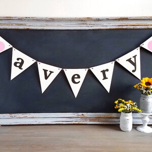 Custom Name Banner/ Kraft or White Cardstock/ Single Banner/ - Etsy