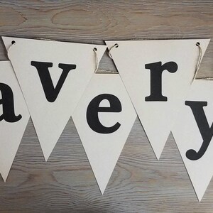 Custom Name Banner/ Kraft or White Cardstock/ Single Banner/ - Etsy