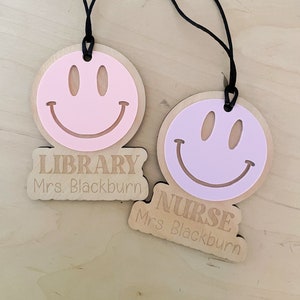 Hall Passes, Smiley Hall Passes, Retro Classroom, Boho Hall Passes - Etsy