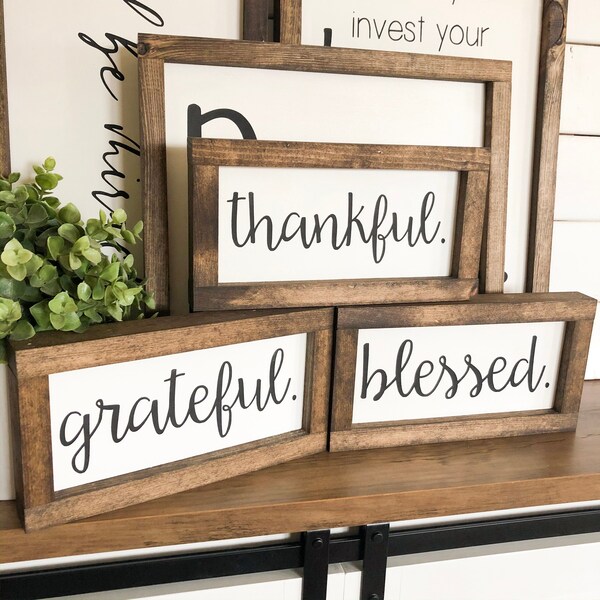 Grateful Sign - Etsy
