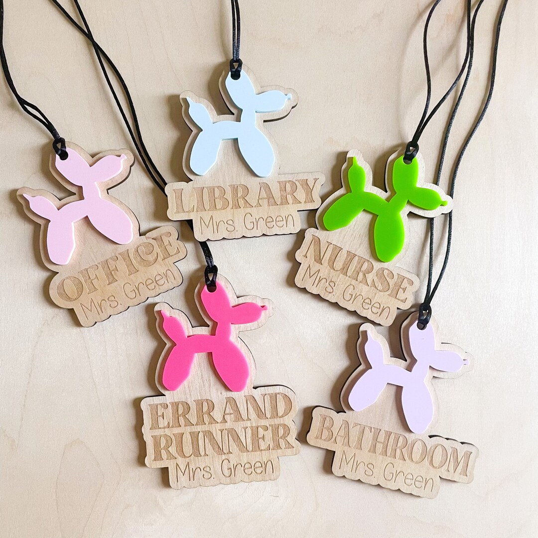 Hall Passes, Balloon Dog Passes, Retro Classroom, Boho Hall Passes - Etsy