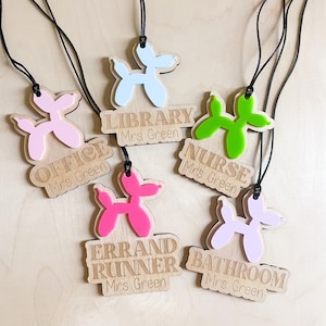 Hall Passes, Balloon Dog Passes, Retro Classroom, Boho Hall Passes - Etsy