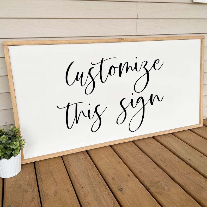 Large Customizable Wood Sign - Etsy