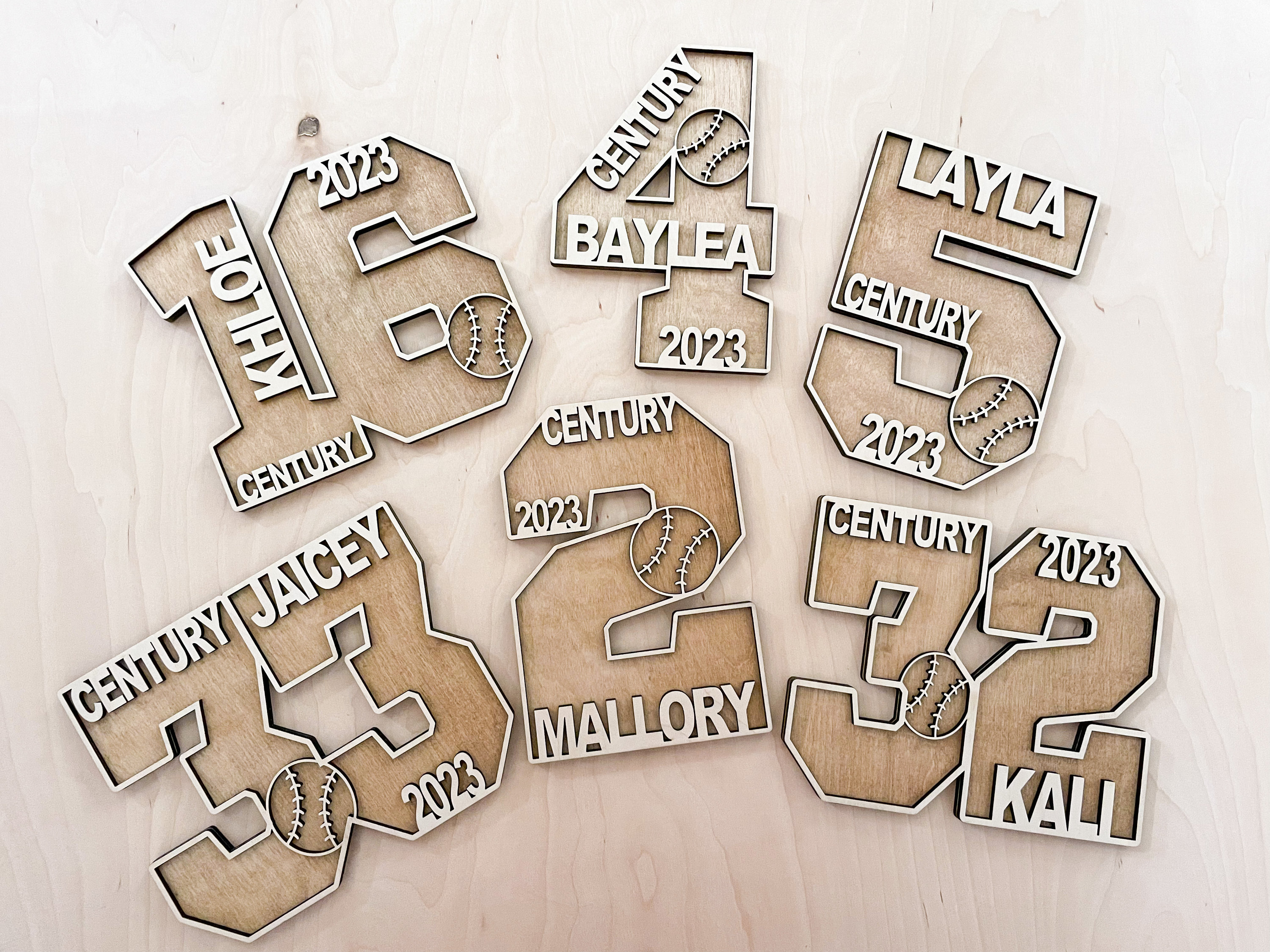 Custom Senior Athlete Number, Sports Number Wood Cutout, Custom Sports ...