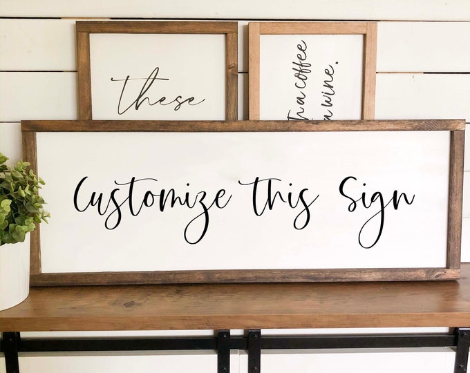Customized Wood Sign, Custom Sign for Home, Personalized Wood Sign ...