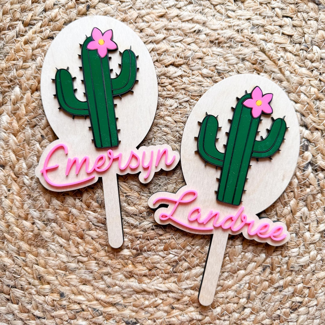Cactus Cake Topper, Cactus Birthday Theme, Birthday Cake Decor ...