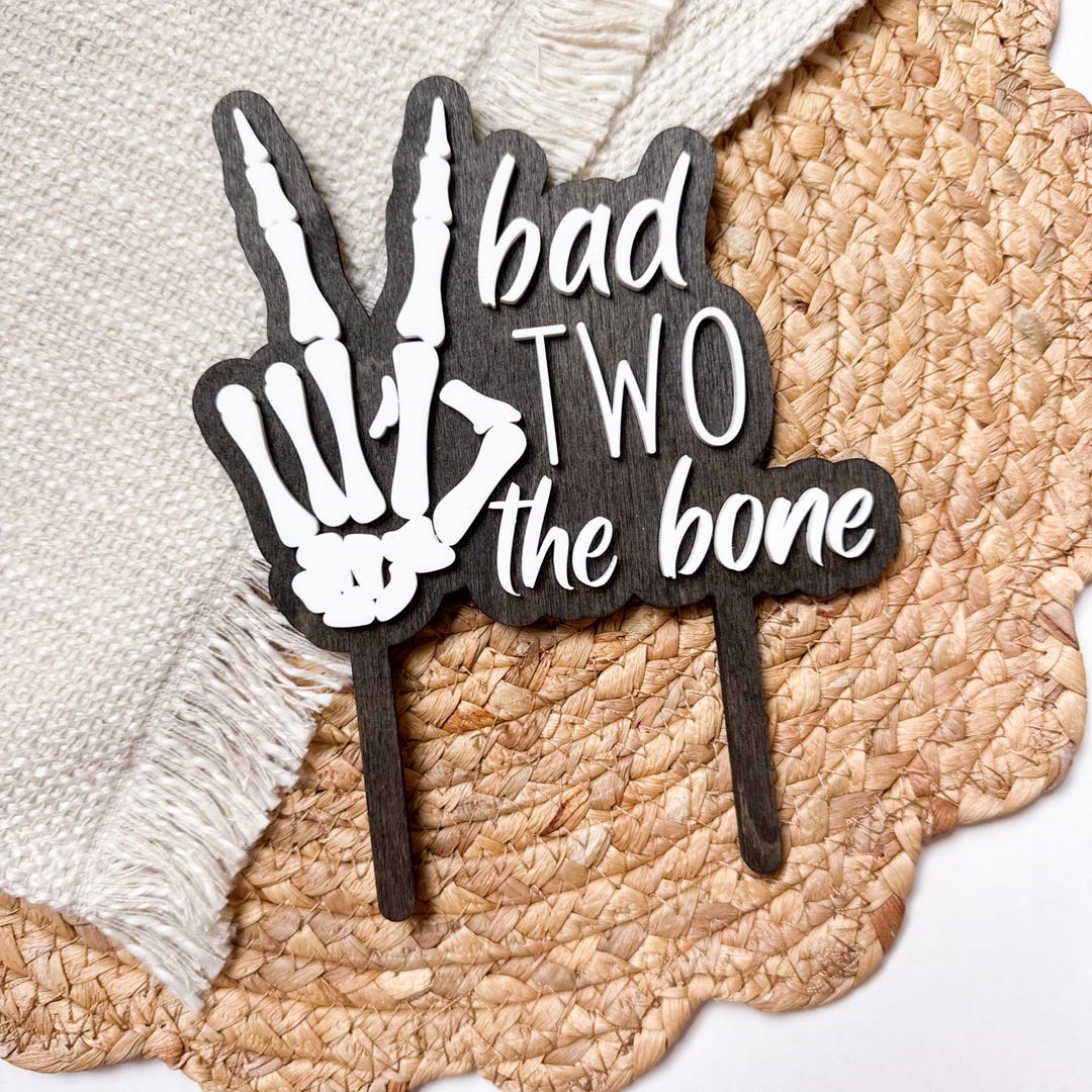 Bad Two the Bone Cake Topper, Bad Two the Bone Birthday Theme, Boys ...