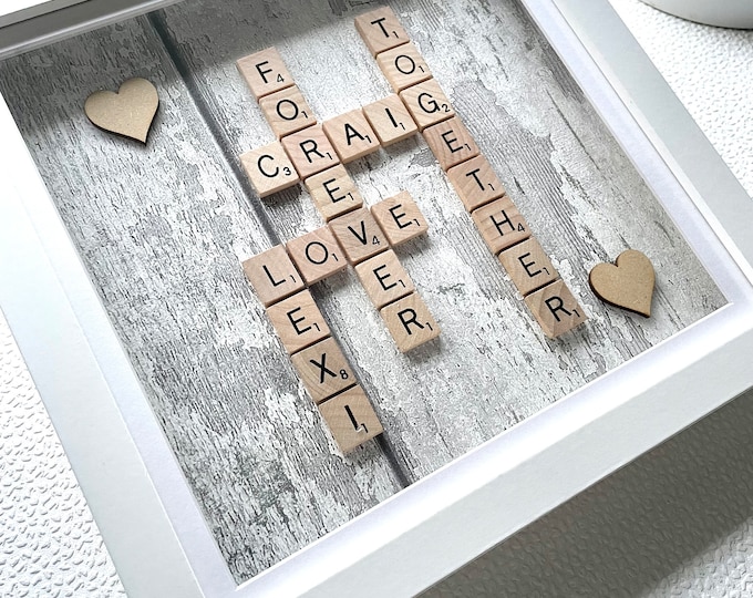 Personalised Scrabble Pictures Frames Gifts Home Family Tree - Etsy