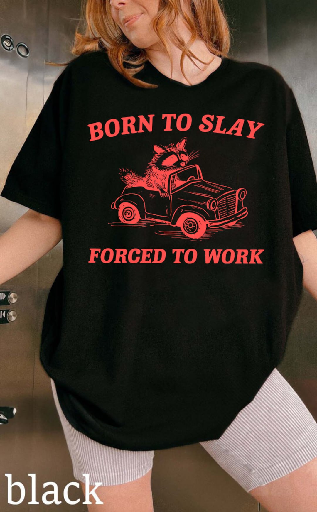 Born to Slay Forced to Work Png, Retro Cartoon Png, Weird Png, Meme ...