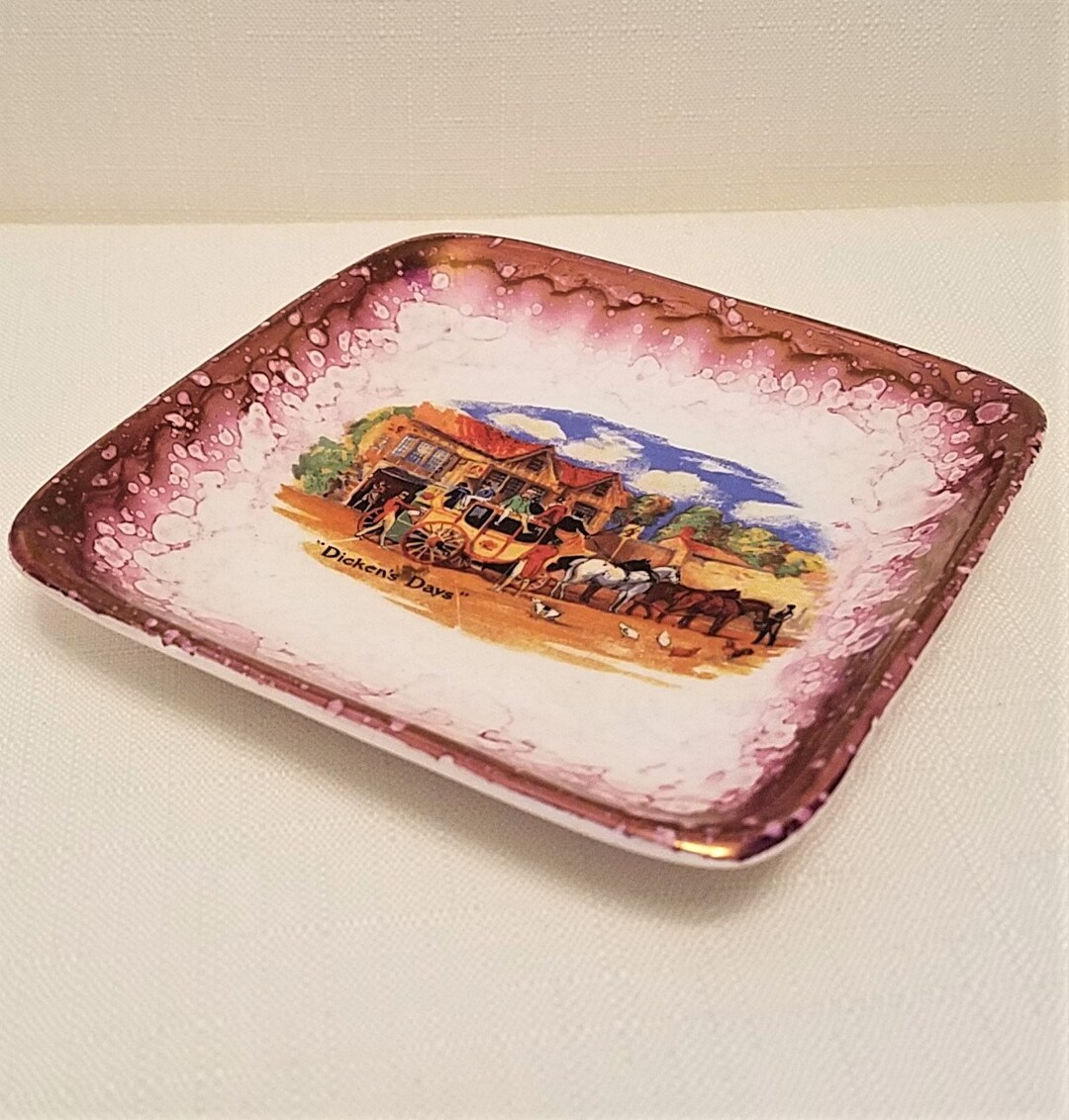 1940's Pin Tray / Dish Vintage Pink Luster Ware With - Etsy