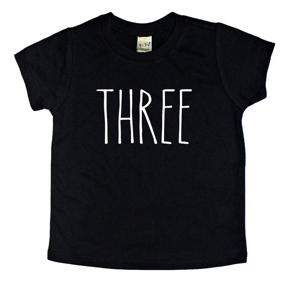 Third Birthday Shirt Three Birthday Shirt Skinny Letter | Etsy