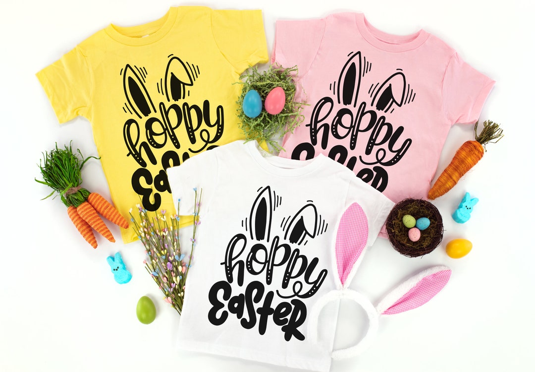 Kids Easter Shirt, Hoppy Easter, Easter Bunny Shirt, Easter Shirt for ...