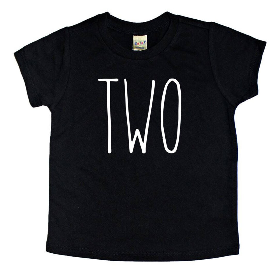 Second Birthday Shirt Two Birthday Shirt Skinny Letter Shirt Baby ...