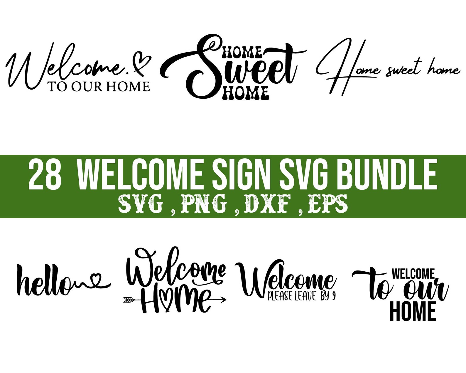 Welcome Sign Svg Bundle, Farmhouse Round Sign Svg, Farmhouse Welcome ...