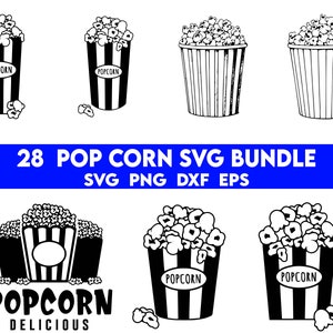 Popcorn SVG Bundle, Popcorn Bucket Svg, Popcorn Box Svg, Popcorn Cut ...