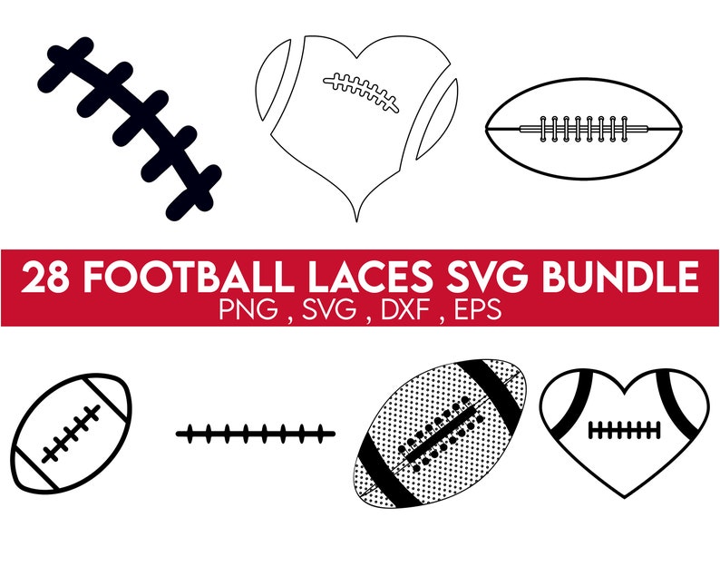 Football Laces Svg Bundle, Football Laces, Football Silhouette Svg ...