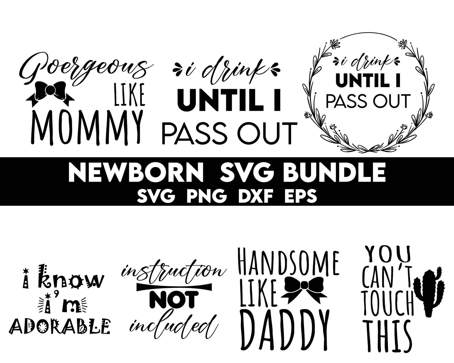 Newborn Baby SVG Bundle Baby SVG Bundle Baby Shower SVG - Etsy