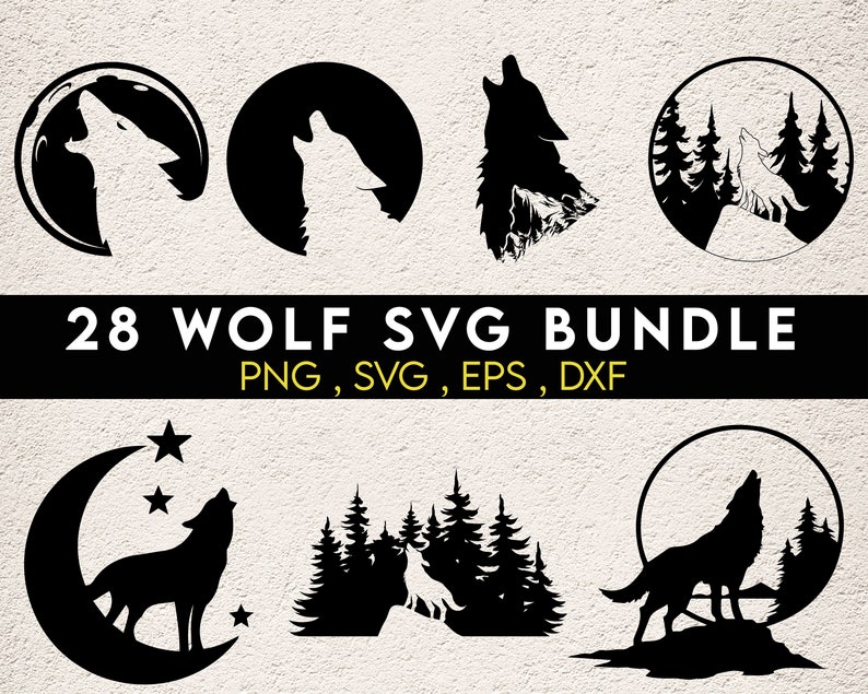 Wolf SVG Bundle Wolf PNG Wolves Svg Wolf Art Wolf - Etsy