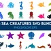 Sea Creatures Svg Bundle, Under the Sea SVG, Sea Animals SVG, Ocean Svg ...