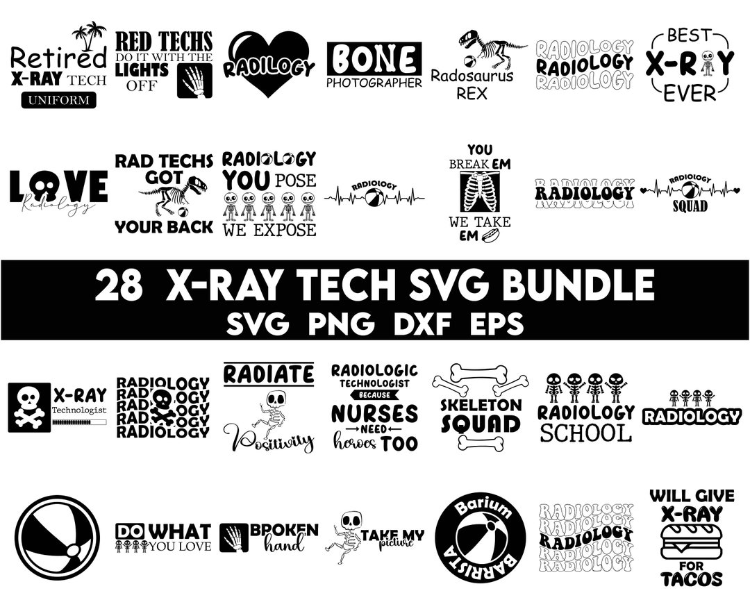 X-ray Tech Svg Bundle, X-ray Technologist Svg, X-ray Technician Svg ...