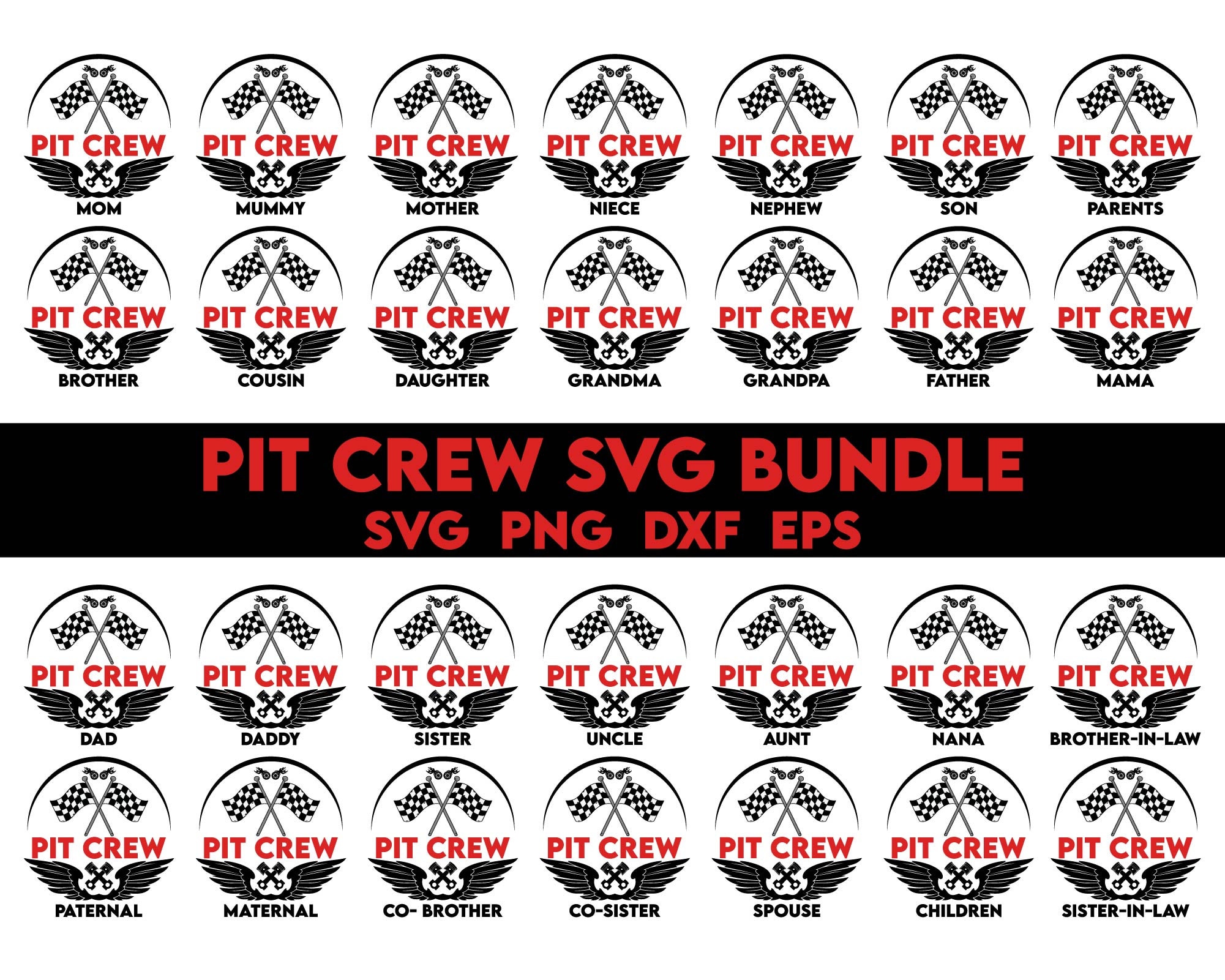 Pit Crew Family Bundle Pit Crew Svg Racing Sayings Svg - Etsy Singapore