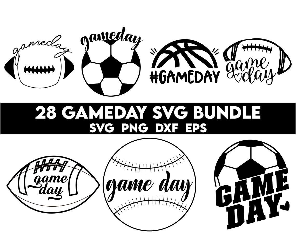 Game Day SVG Bundle, Football Svg, Baseball Svg, Soccer Svg, Basketball ...