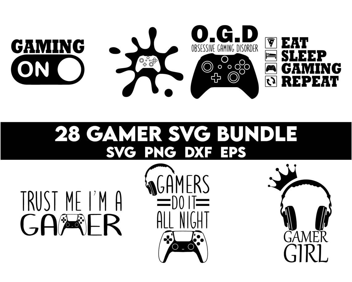 Gamer SVG Bundle, Game Controller Svg, Funny Gaming Svg, Funny Gamer ...