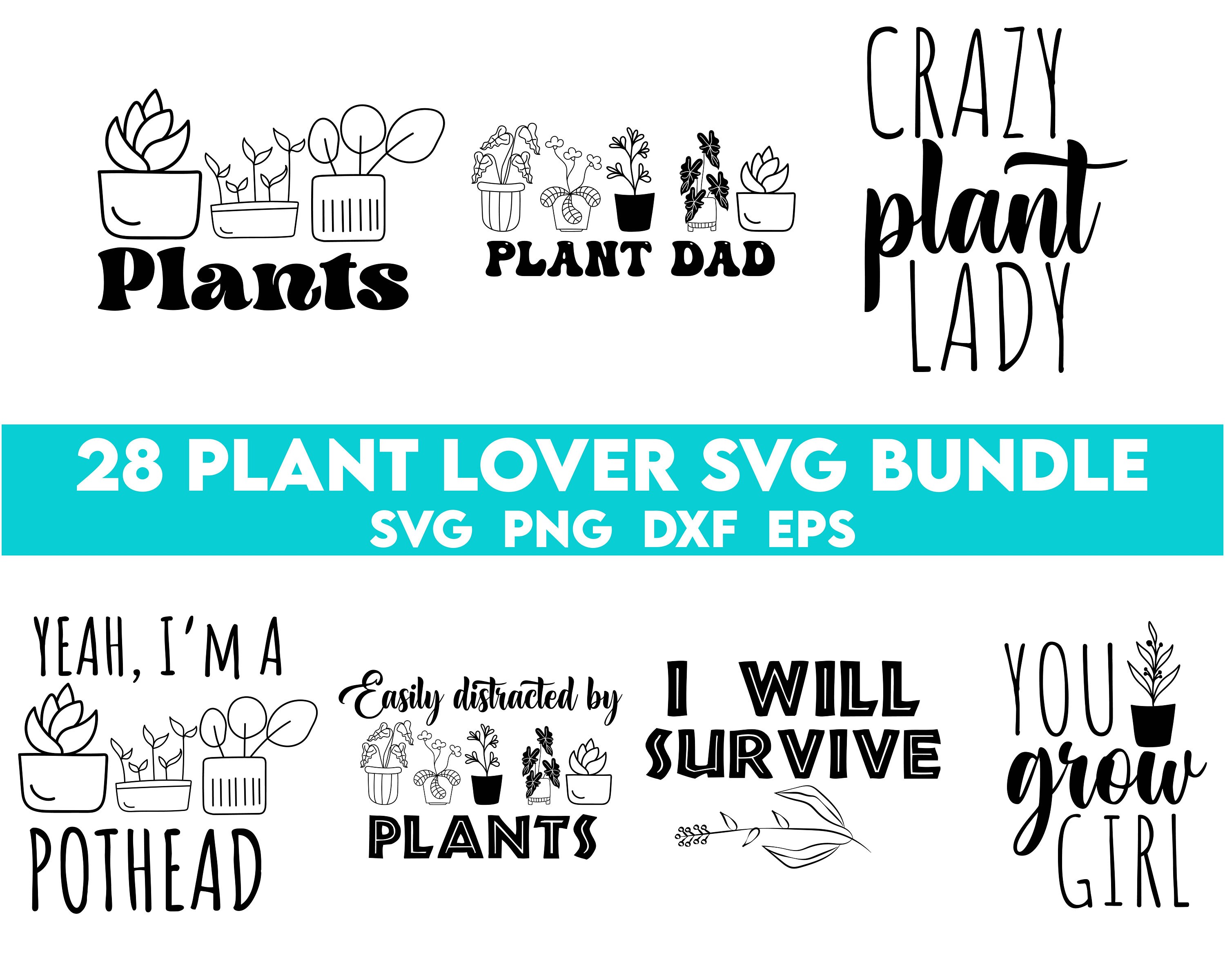 Plant Lover SVG Bundle, Plant Svg, Plant Quotes Svg, Houseplant Svg ...