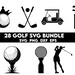 Golf Svg Bundle, Golf Club Svg,golf Ball Svg, Golf Monogram Svg, Golf ...