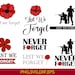 Lest We Forget Svg Bundle, Remembrance Day Svg, Poppy Svg, Lest We ...