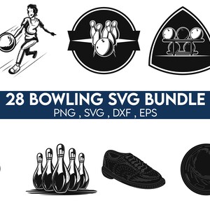 Bowling SVG Bundle, Bowling PNG Bundle, Bowling Clipart, Bowling ...