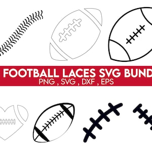 Football Laces Svg Bundle, Football Laces, Football Silhouette Svg ...