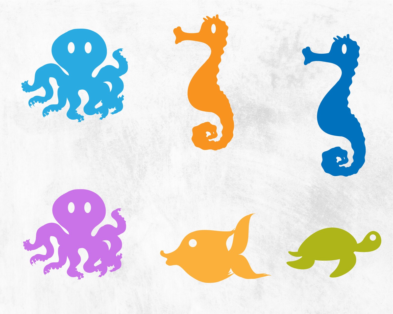 Sea Creatures Svg Bundle, Under the Sea SVG, Sea Animals SVG, Ocean Svg ...